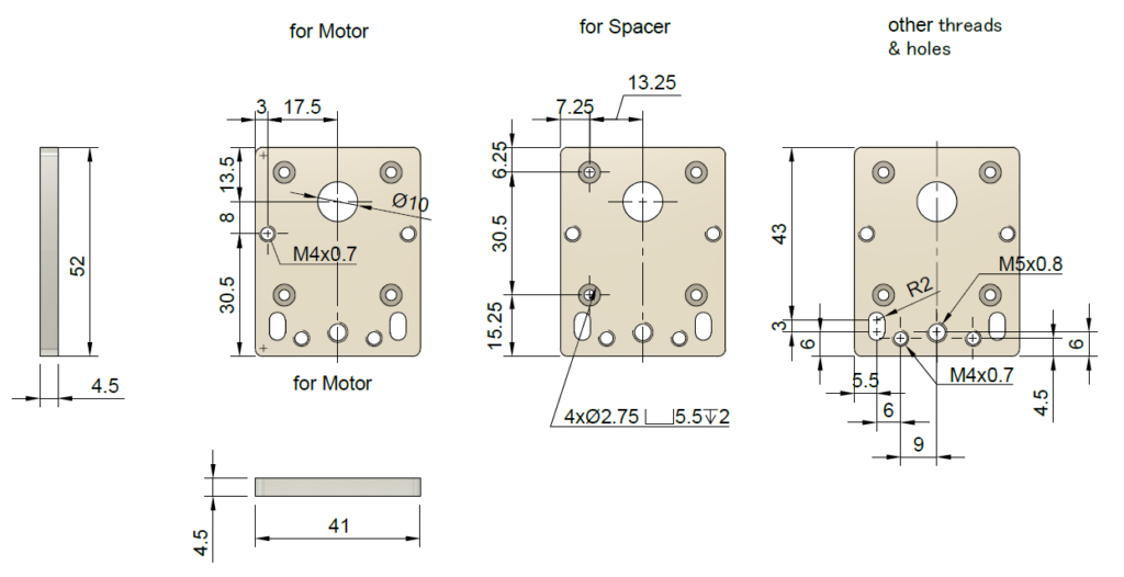 [28BYJ48]ステッピングモータ用固定プレートを作りました – stellartech.science